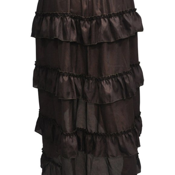 Skirts | Steampunk Brown Ruffle Skirt | Poshmark
